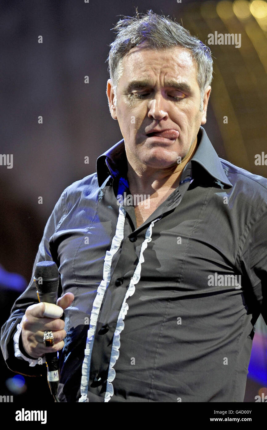Glastonbury Festival 2011 - Friday. Morrissey performs on the Pyramid ...