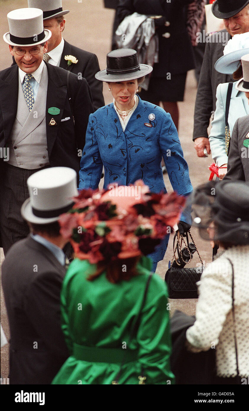 PA NEWS PHOTO 18/6/98 THE PRINCESS ROYAL AT THE ROYAL ASCOT LADIES DAY ...