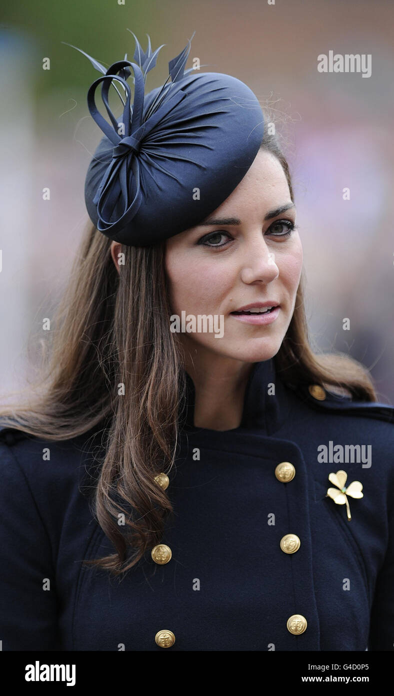 The Duchess of Cambridge at the Victoria Barracks, Windsor, where she ...