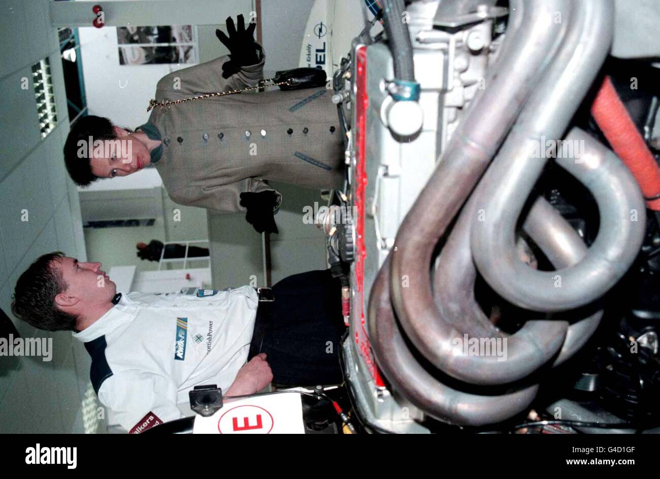 The Princess Royal is shown around the new Stewart Grand Prix Racing ...