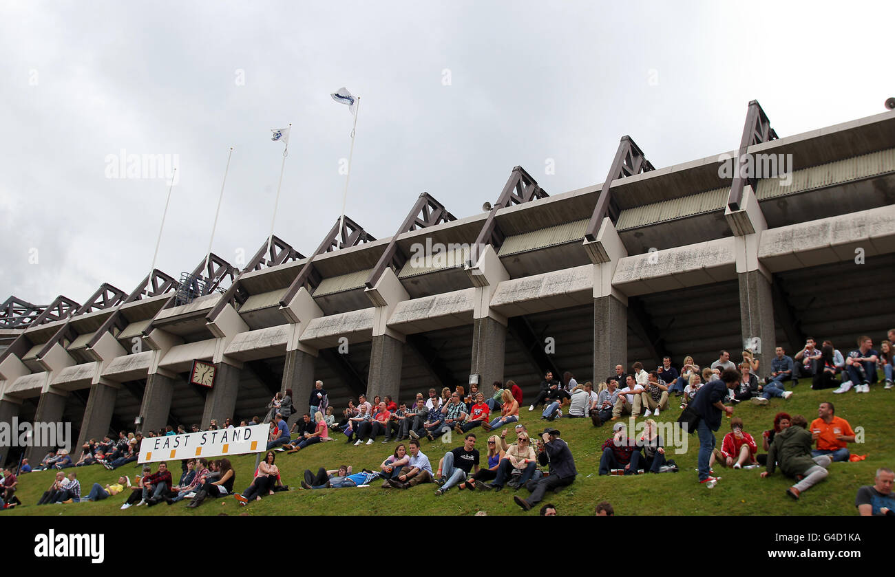 Fans gather outside of Murrayfield Stadium in Edinburgh before the ...