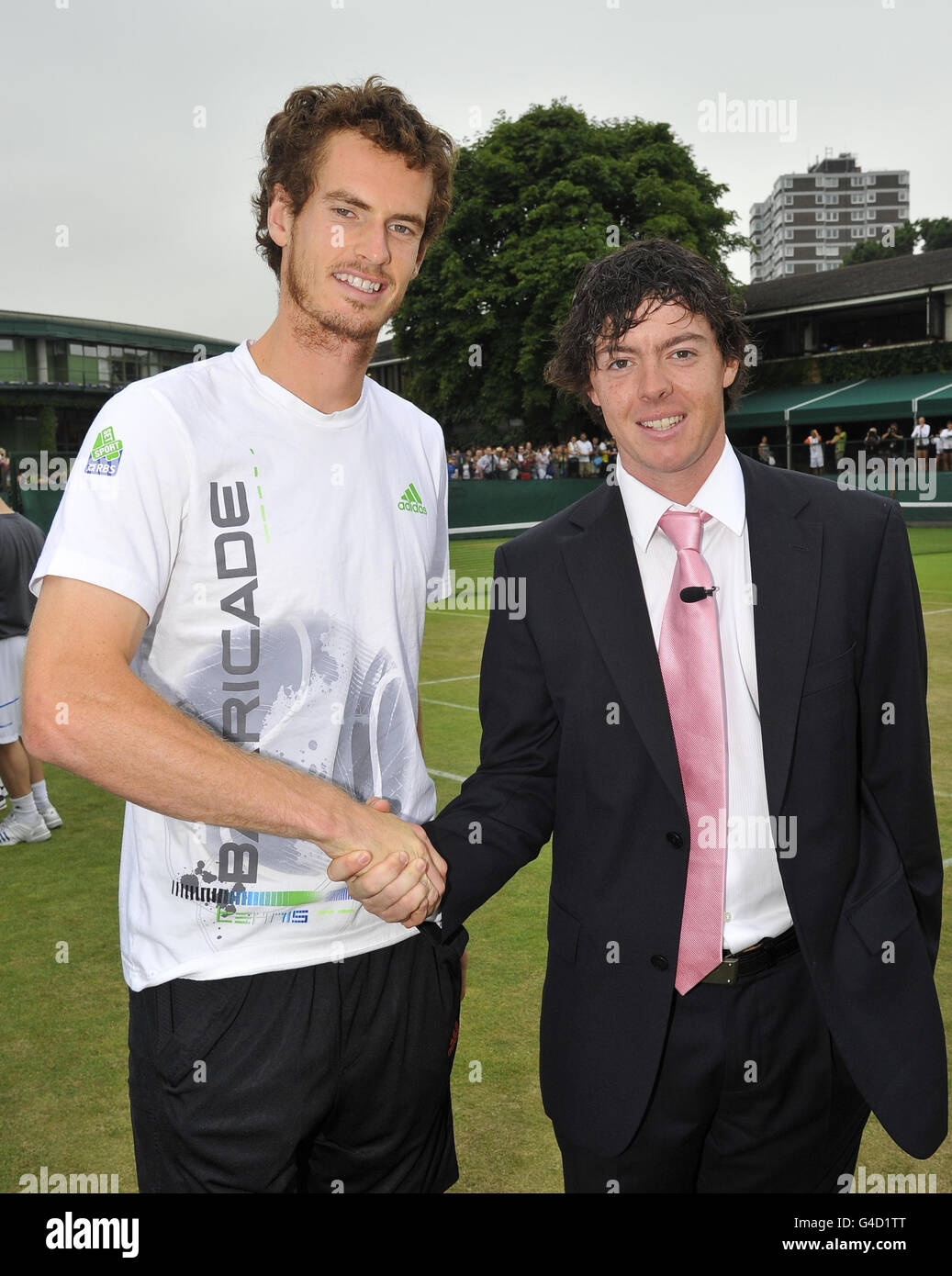 Great Britain's Andy Murray with golfer Rory McIlroy on the Aorangi ...
