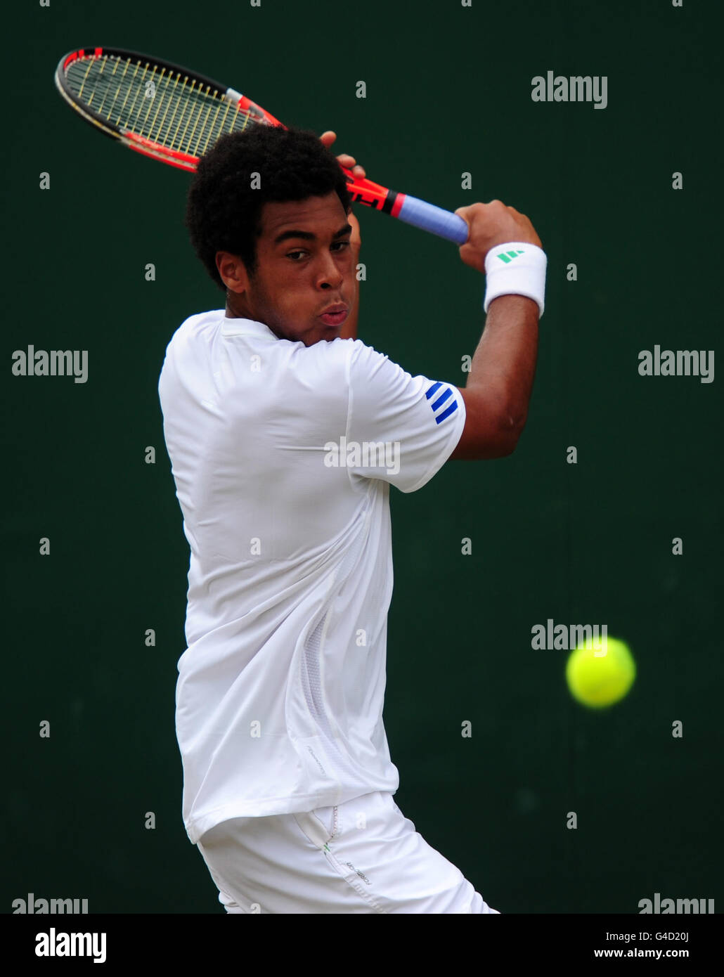 Great Britain's Joshua Ward Hibbert in action during his match against ...