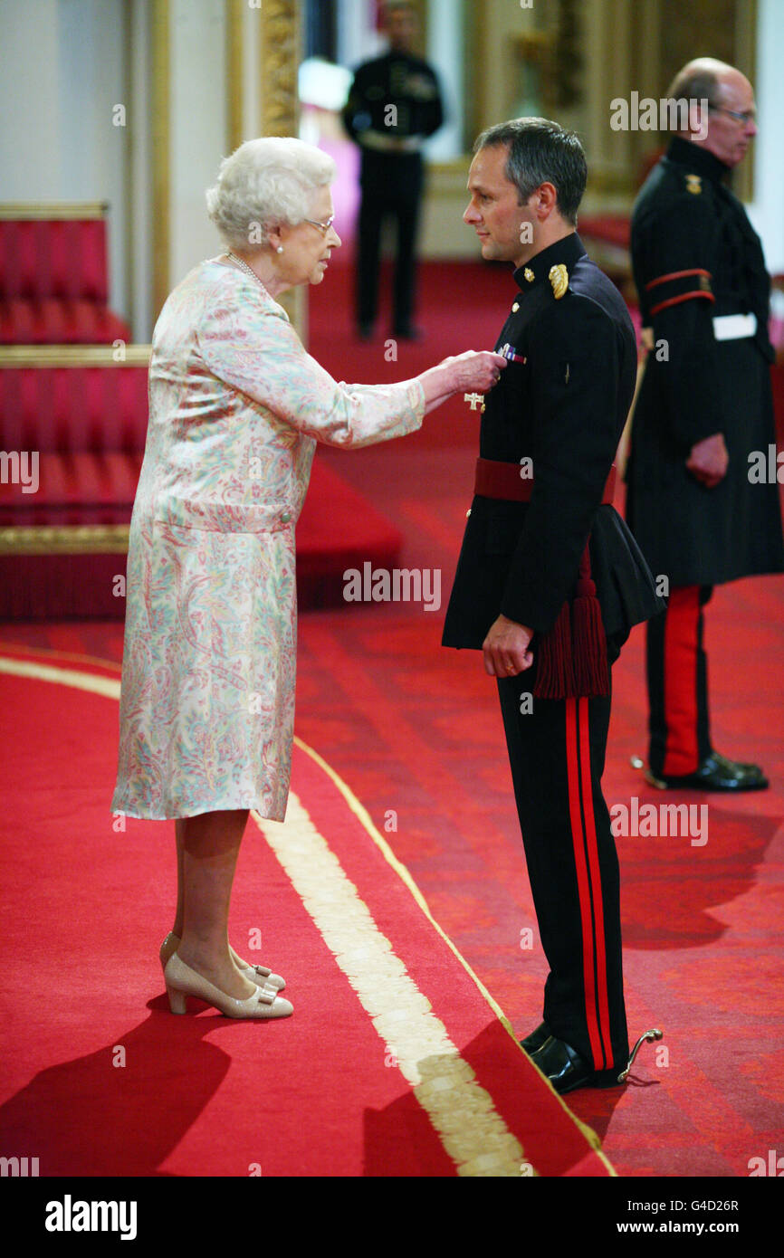 Captain Sean Scott, The Royal Logistic Corps, is decorated with The ...