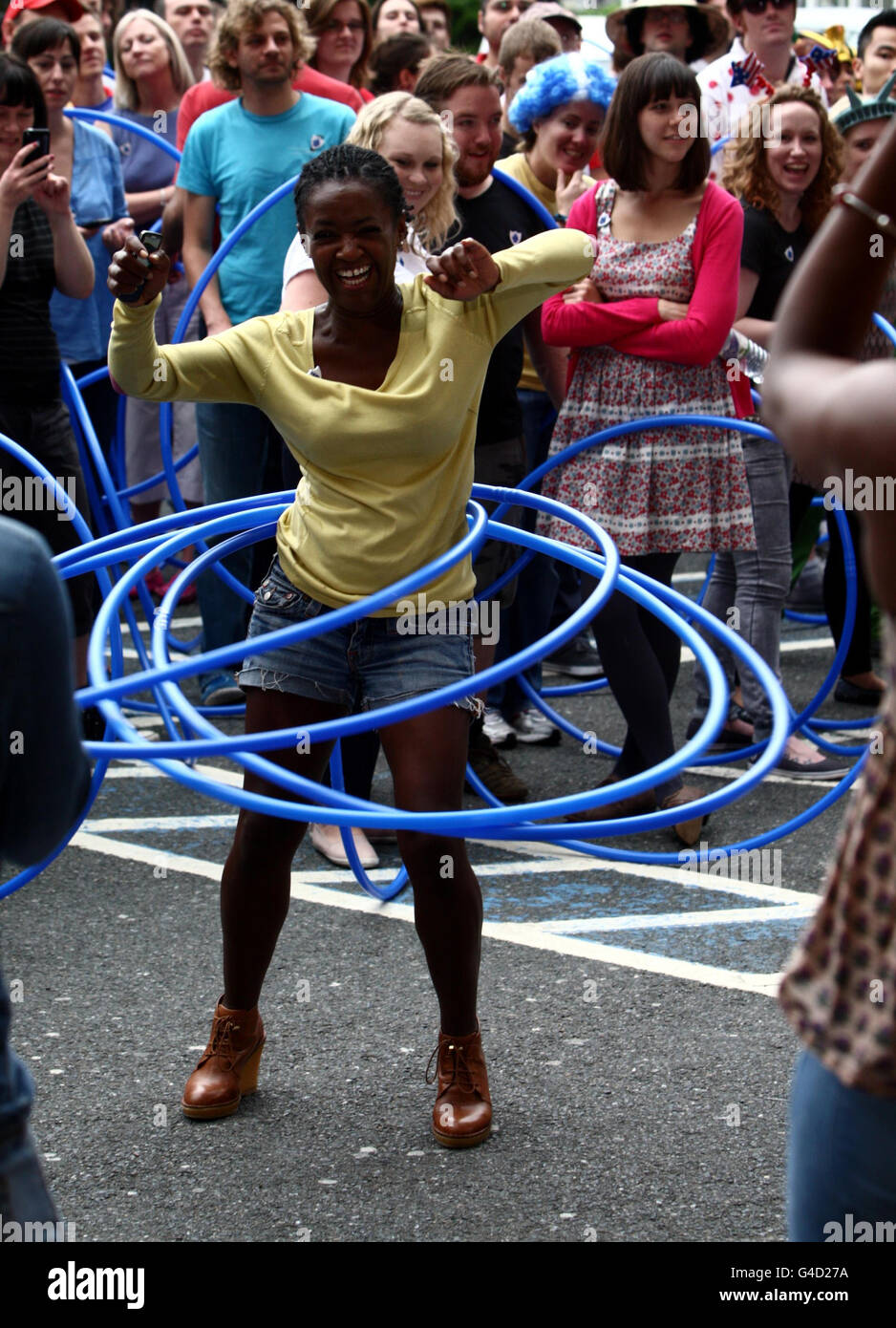 Blue Peter record attempt Stock Photo - Alamy