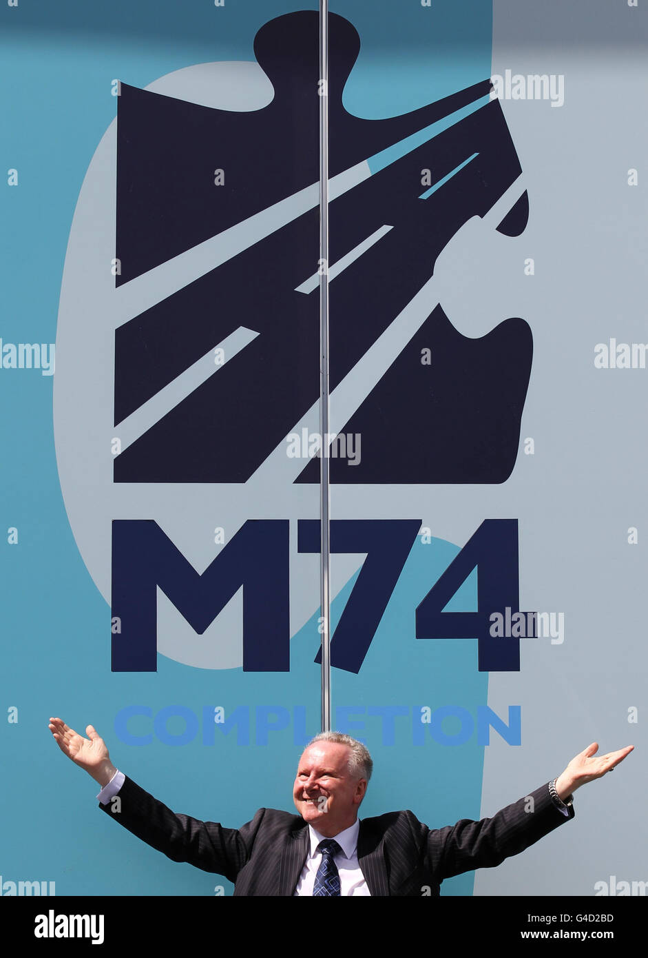 Infrastructure Secretary Alex Neil M.S.P at the opening of the M74 ...