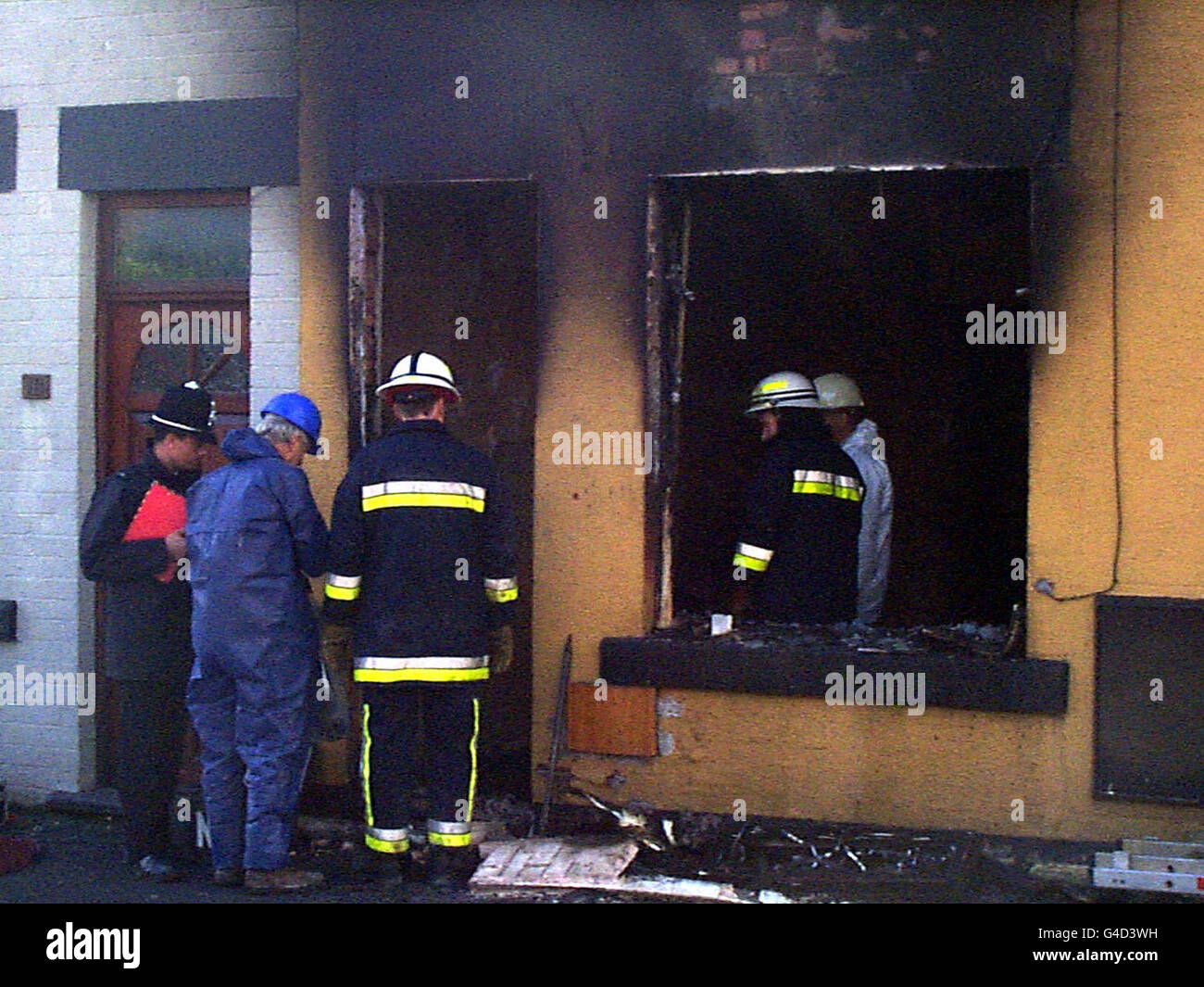 DEATHS Fire scene Stock Photo - Alamy