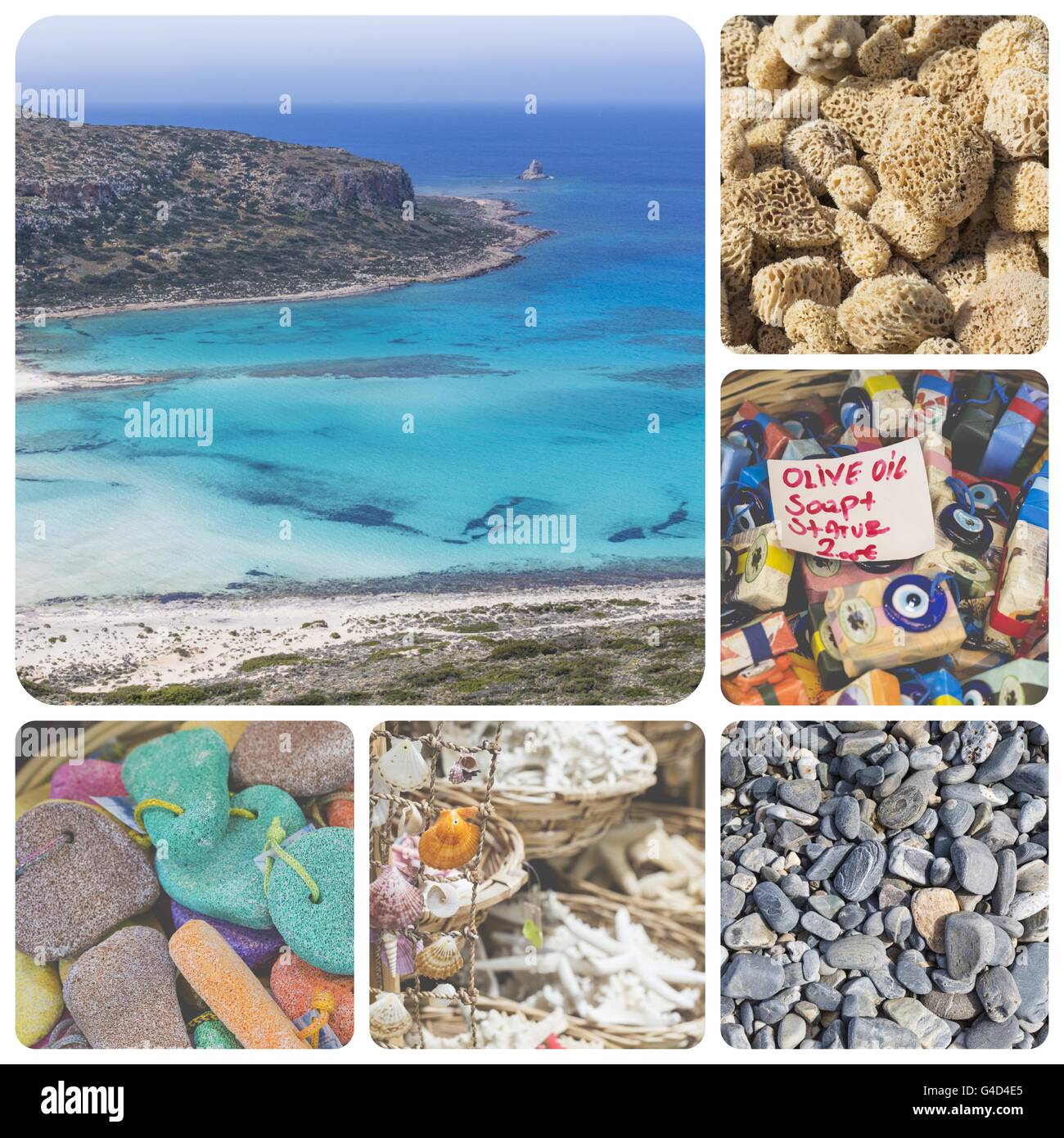 Collage of Crete (Greece) images - travel background (my photos Stock ...