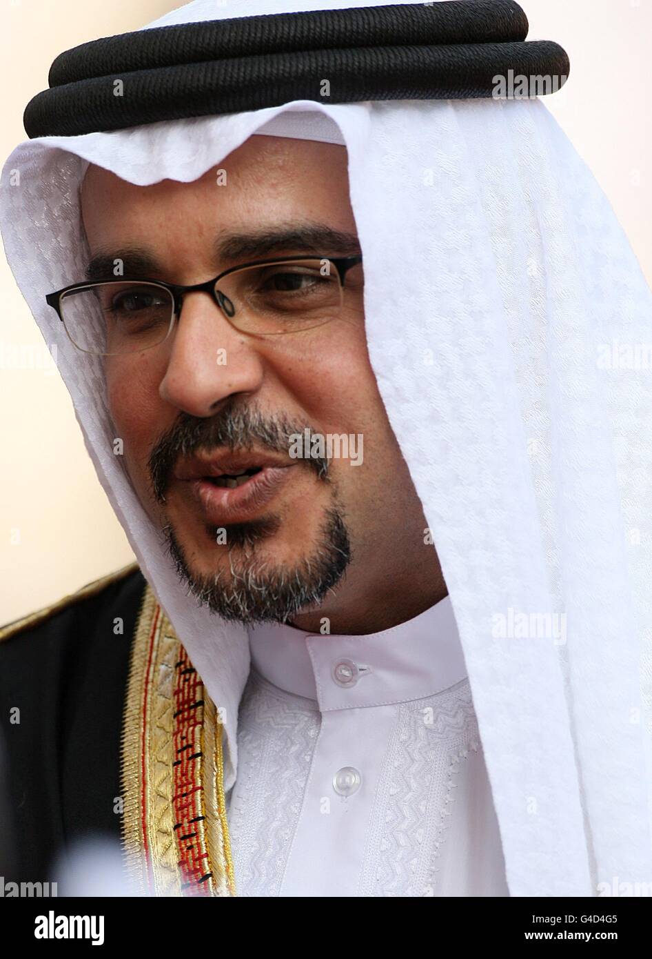 Salman bin Hamad bin Isa Al-Khalifa, Crown Prince of Bahrain arriving ...