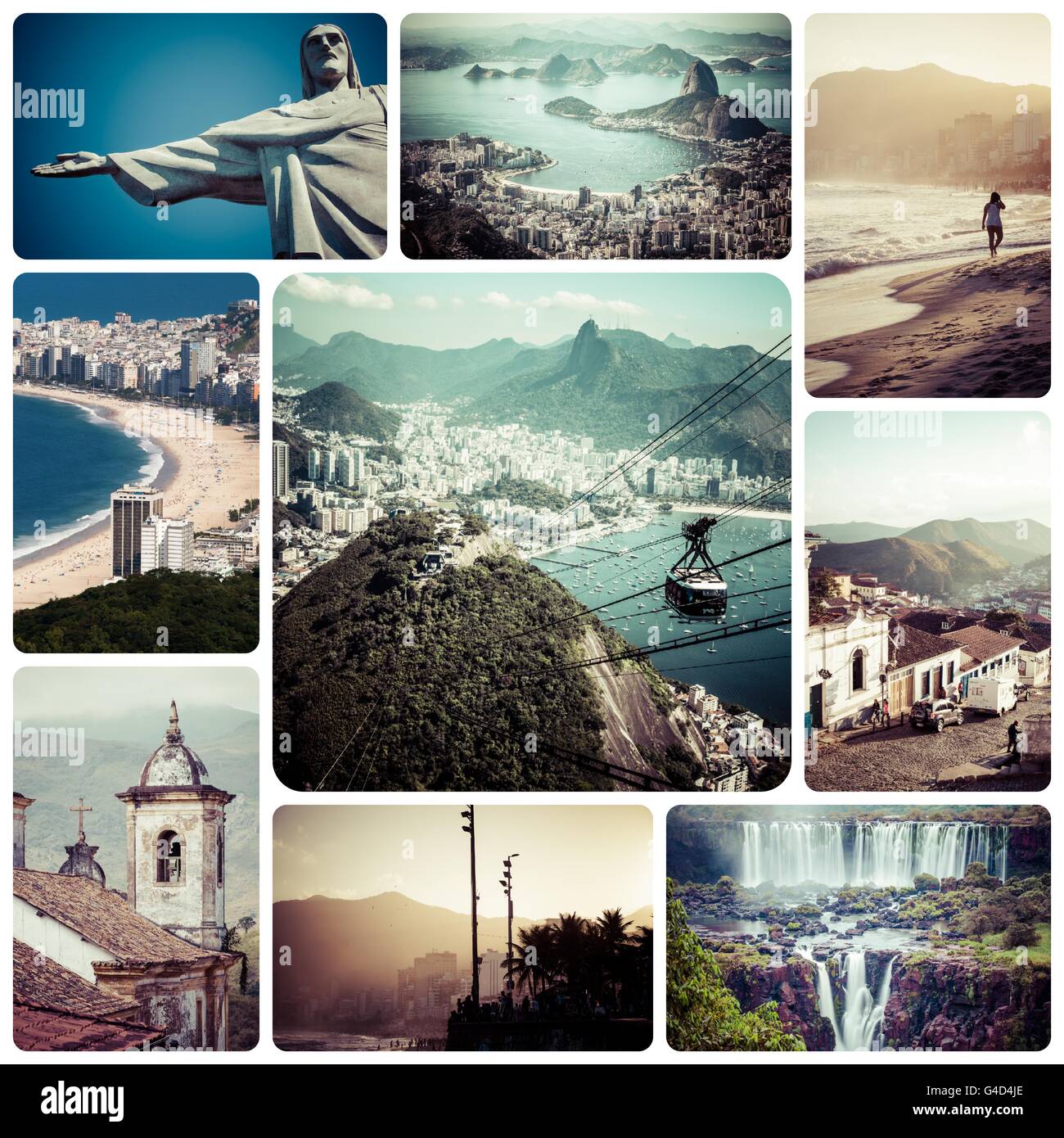 Collage of Rio de Janeiro (Brazil) images - travel background (my ...
