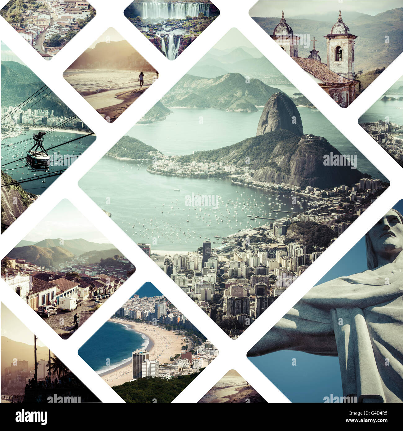 Collage of Rio de Janeiro (Brazil) images - travel background (my ...