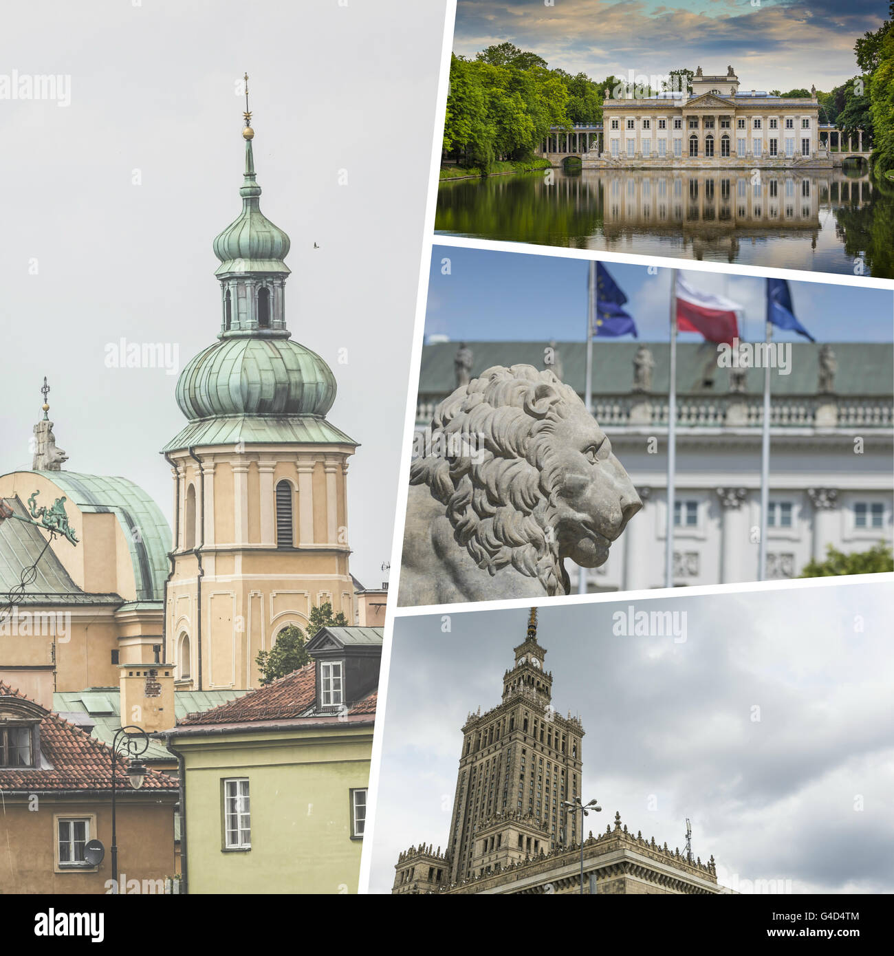 Collage of Warsaw (Poland) images - travel background (my photos Stock ...