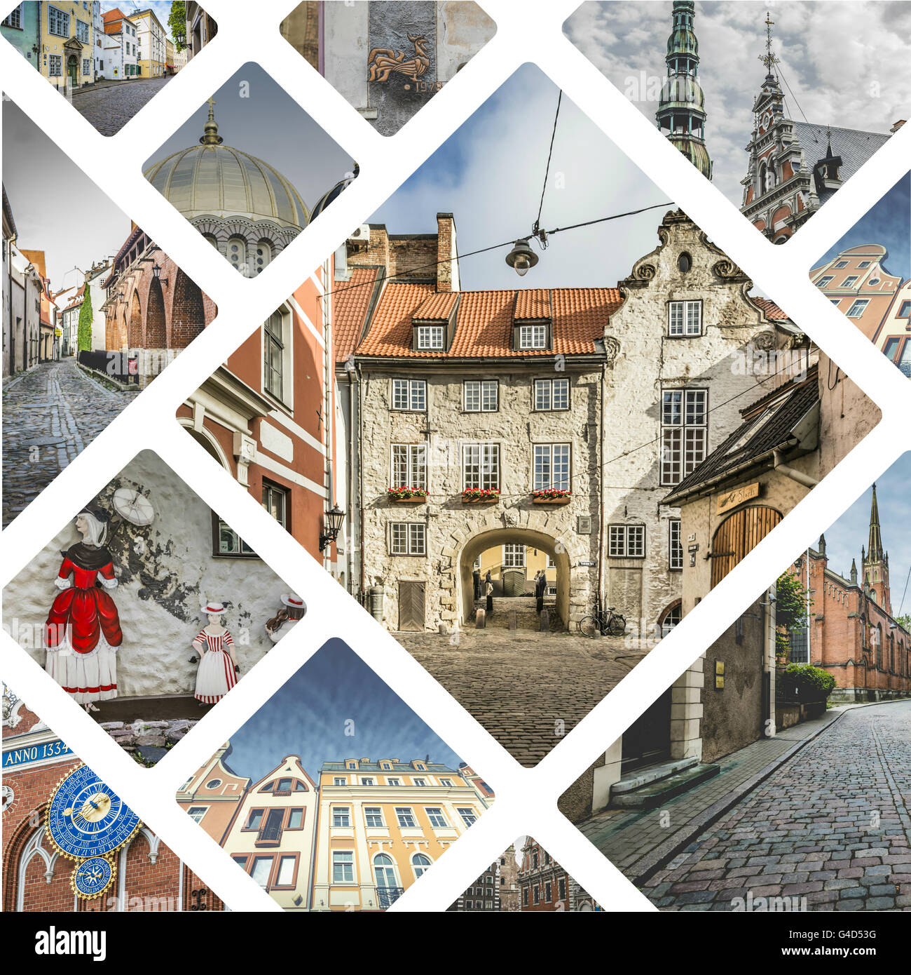 Collage of Riga (Latvia) images - travel background (my photos Stock ...