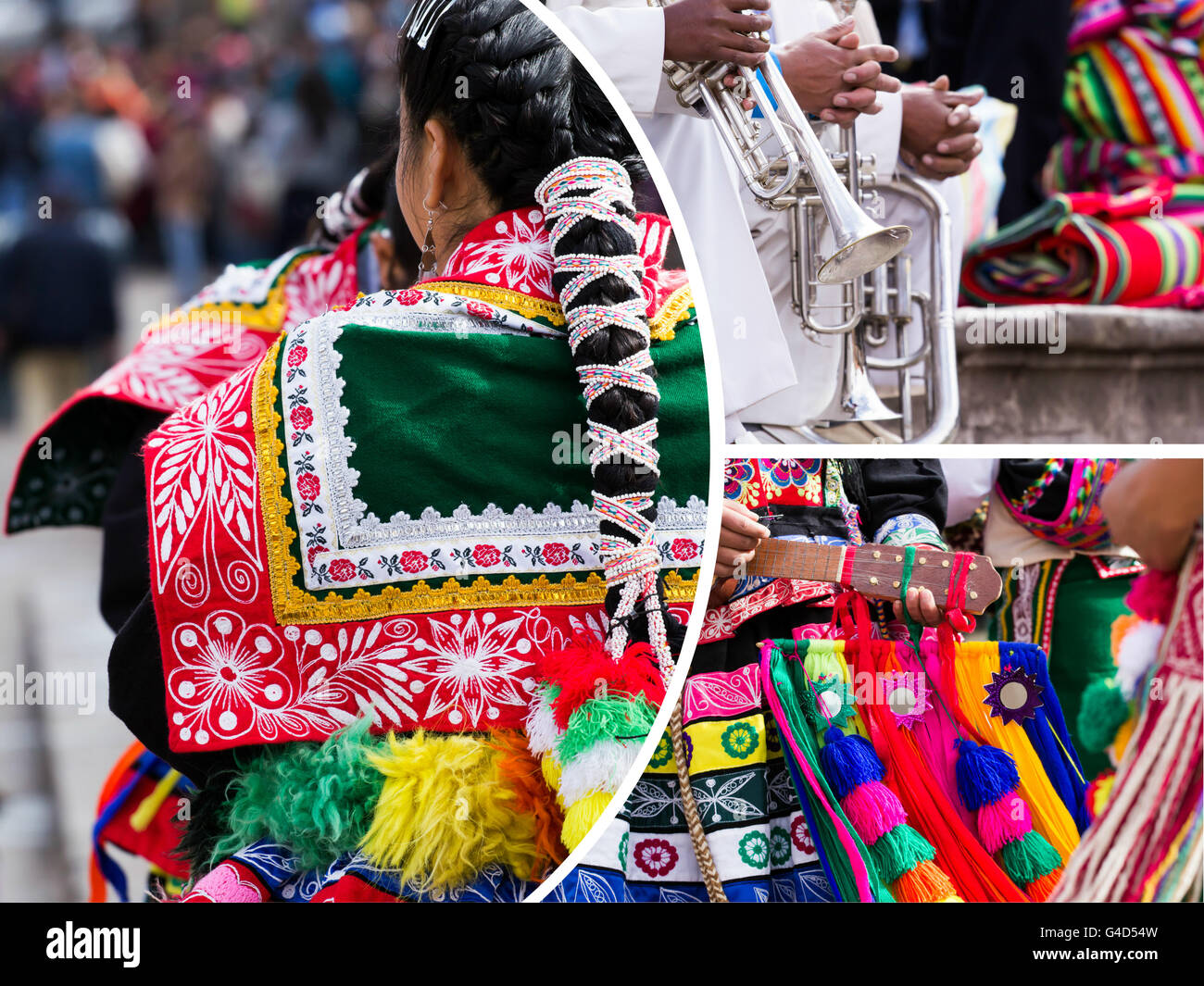 Collage of Peru traditional culture images - travel background (my ...