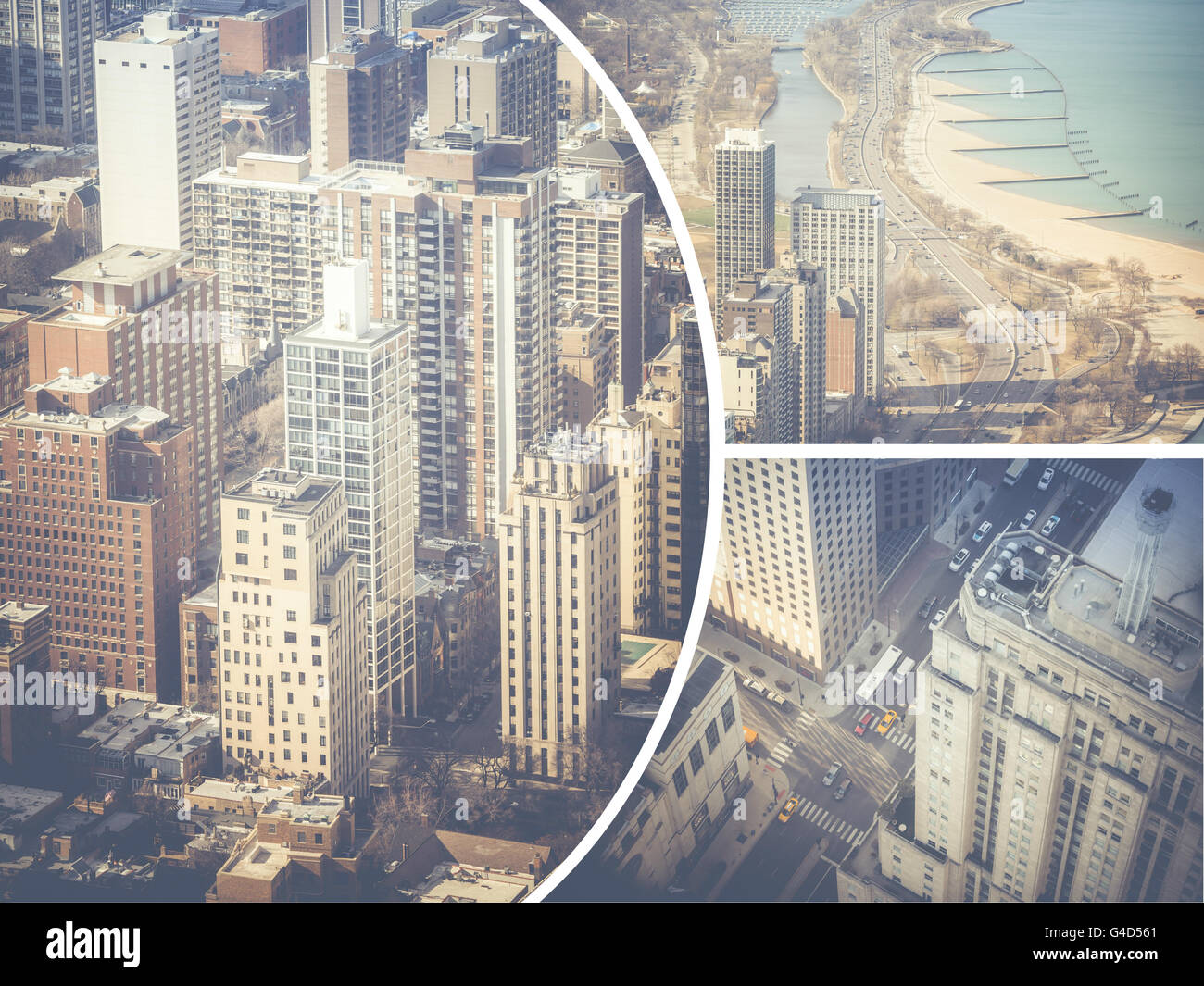Collage of Chicago ( USA ) images - travel background (my photos Stock ...