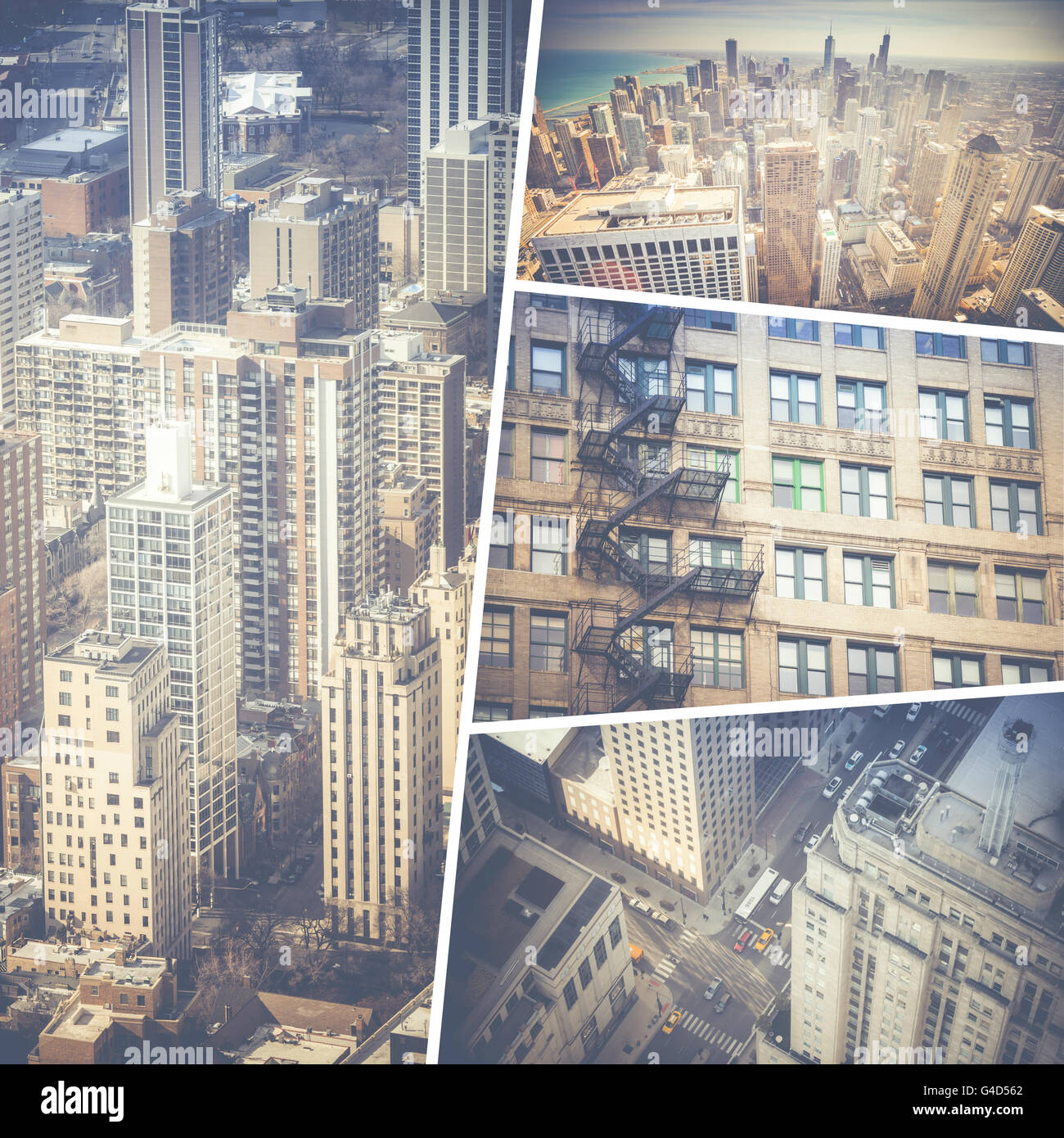 Collage of Chicago ( USA ) images - travel background (my photos Stock ...