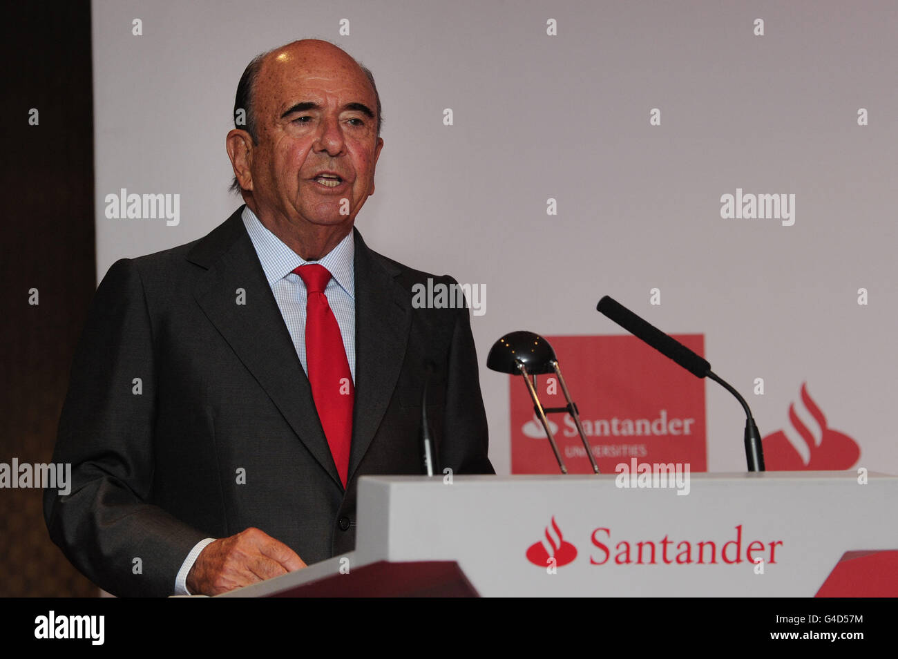 Santander Chairman Emilio Botin speaks at the Santander University ...