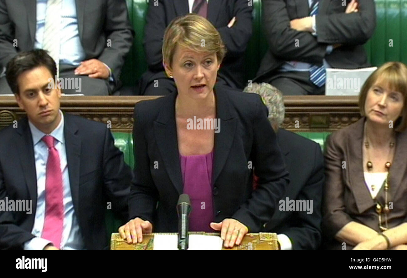 Shadow home secretary Yvette Cooper speaks as leader of the Labour ...