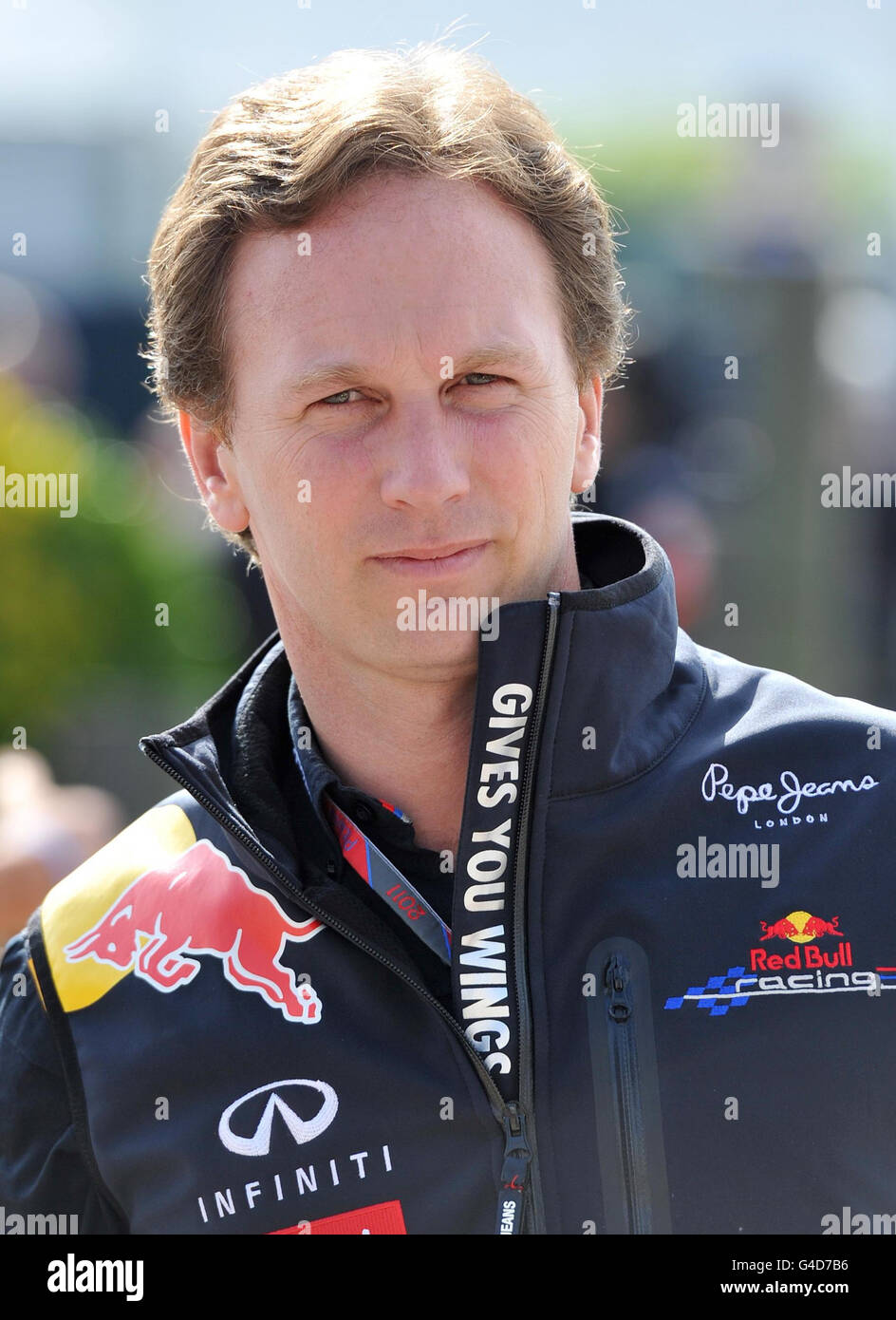 Red Bull team Principal Christian Horner arrives before during the ...