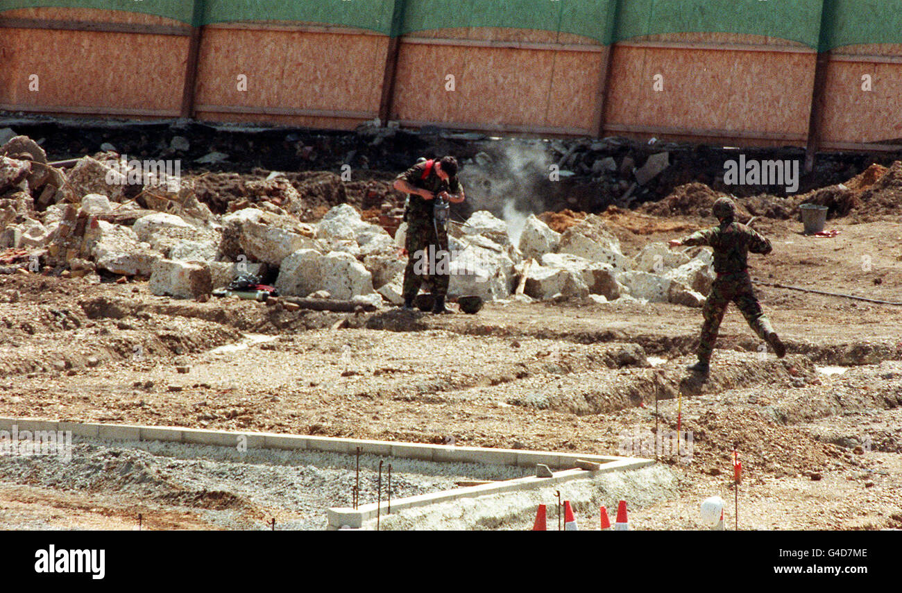 Steam rises from the site as the unexploded Second World War bomb is ...