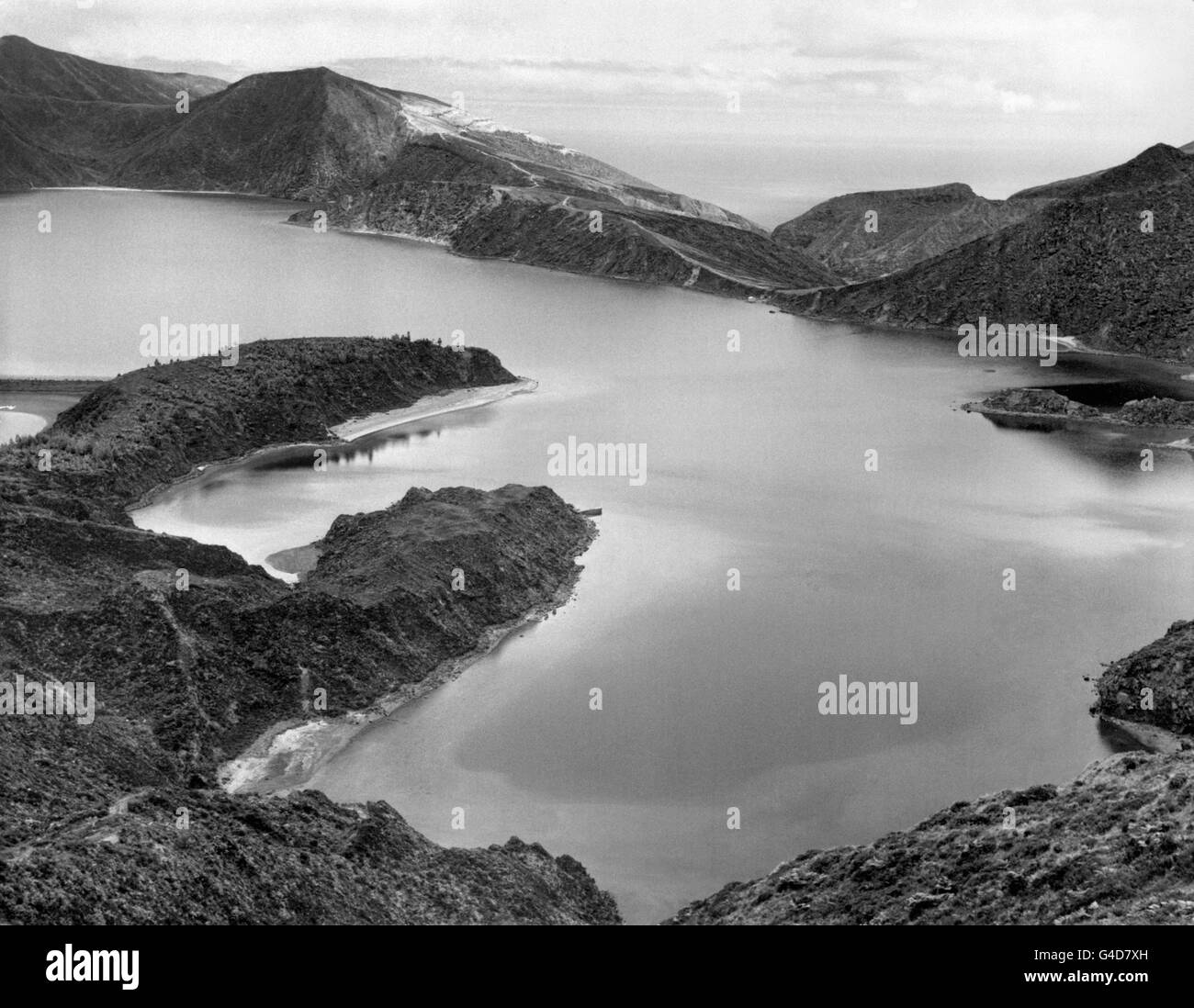 Fire Lake on Sao Miguel Island in the Portuguese autonomous region of ...