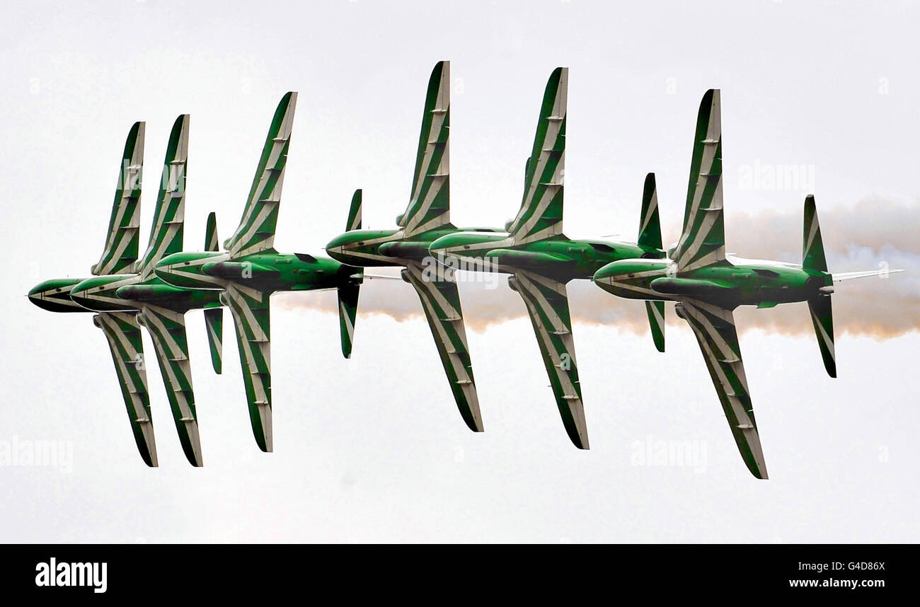 The Saudi Hawks Display Team rehearse at RAF Fairford ahead of this ...