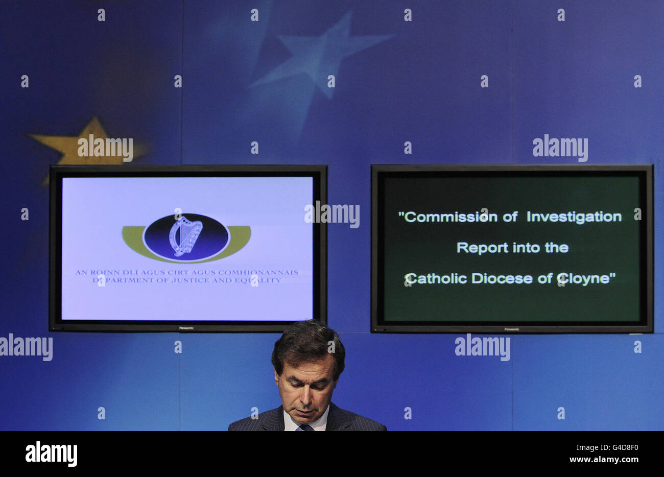 Irish minister justice alan shatter td pictured government press centre ...