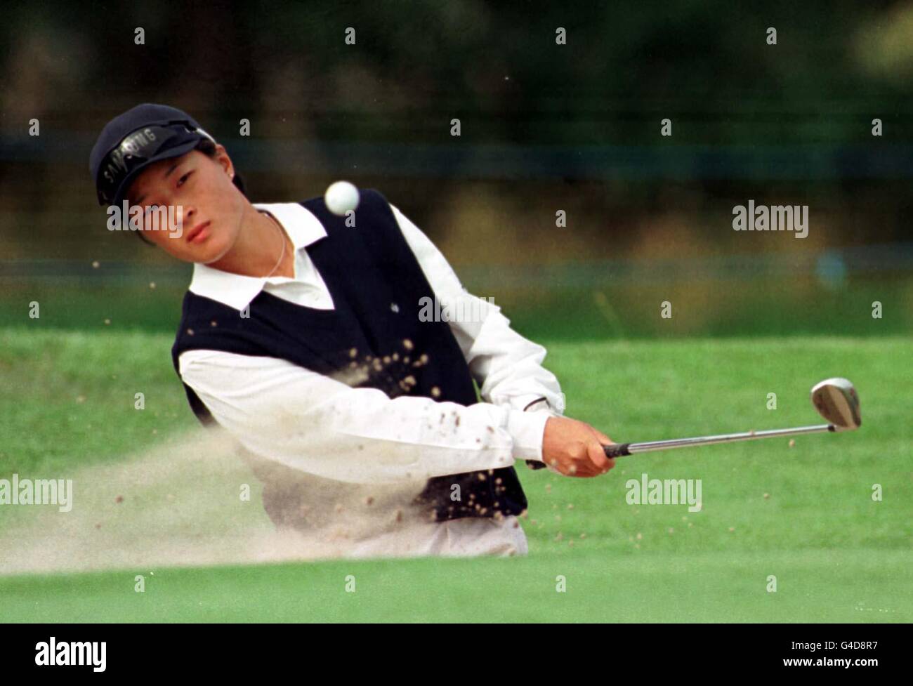 Se Ri Pak plays from the bunker on the second hole at Royal Lytham in ...