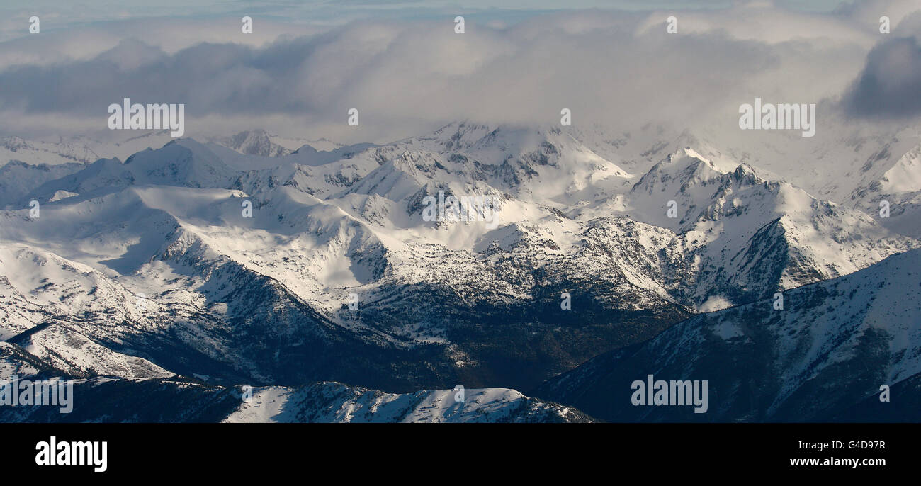 Andorra Pyrenees, aerial view Stock Photo - Alamy
