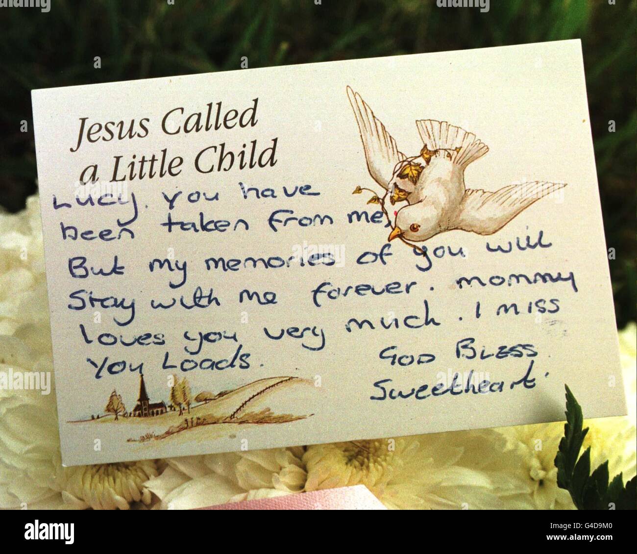 Message attached to wreath from carter to her daughter hollie hi-res ...