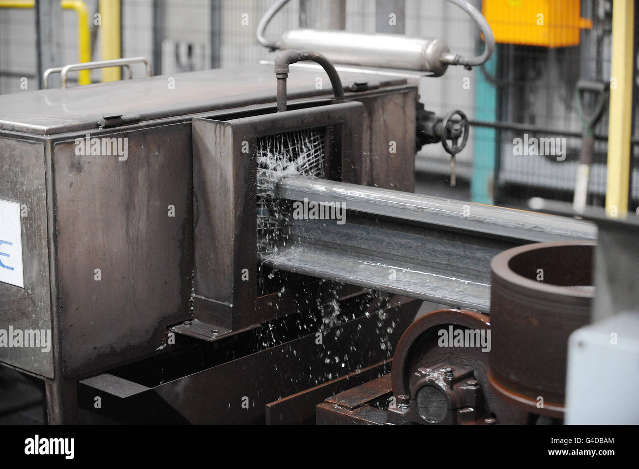 A general view inside the rail track production section at the Tata ...