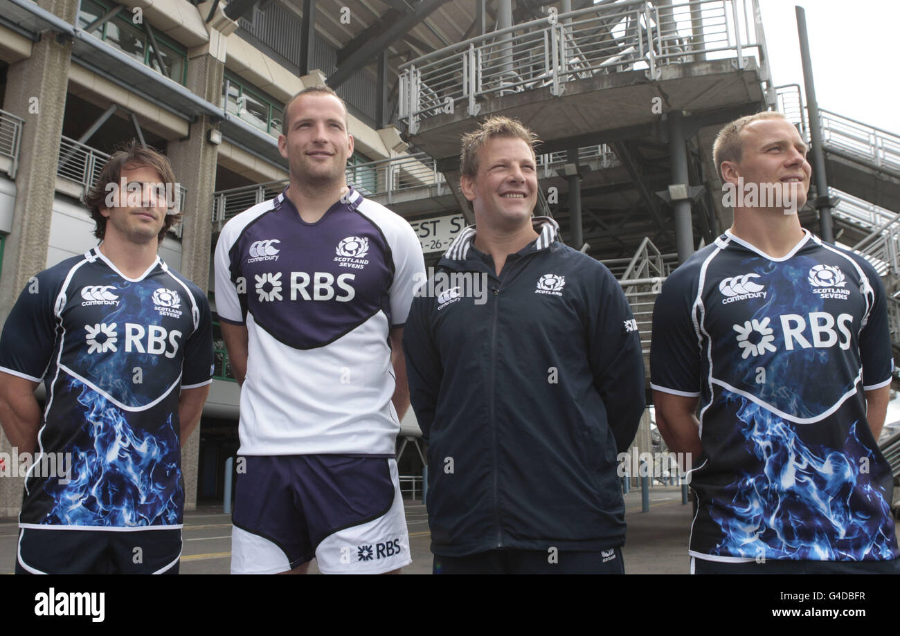 Scotland 7's Colin Gregor (right), James Eddie (second left) and Andrew ...