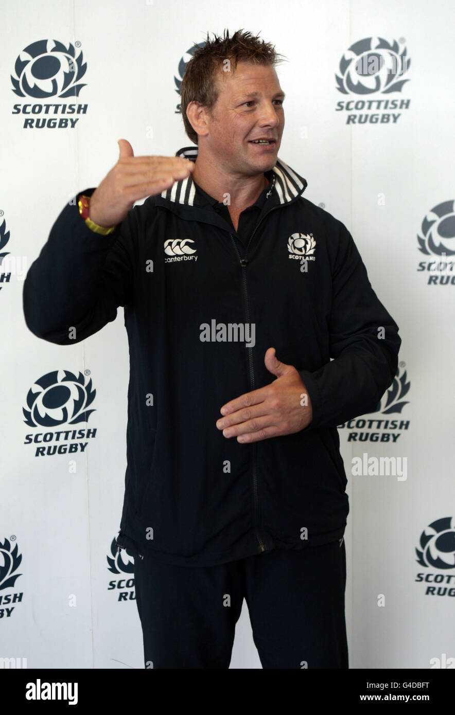 Scotland 7's Head coach Graham Shiel during the squad announcement at ...