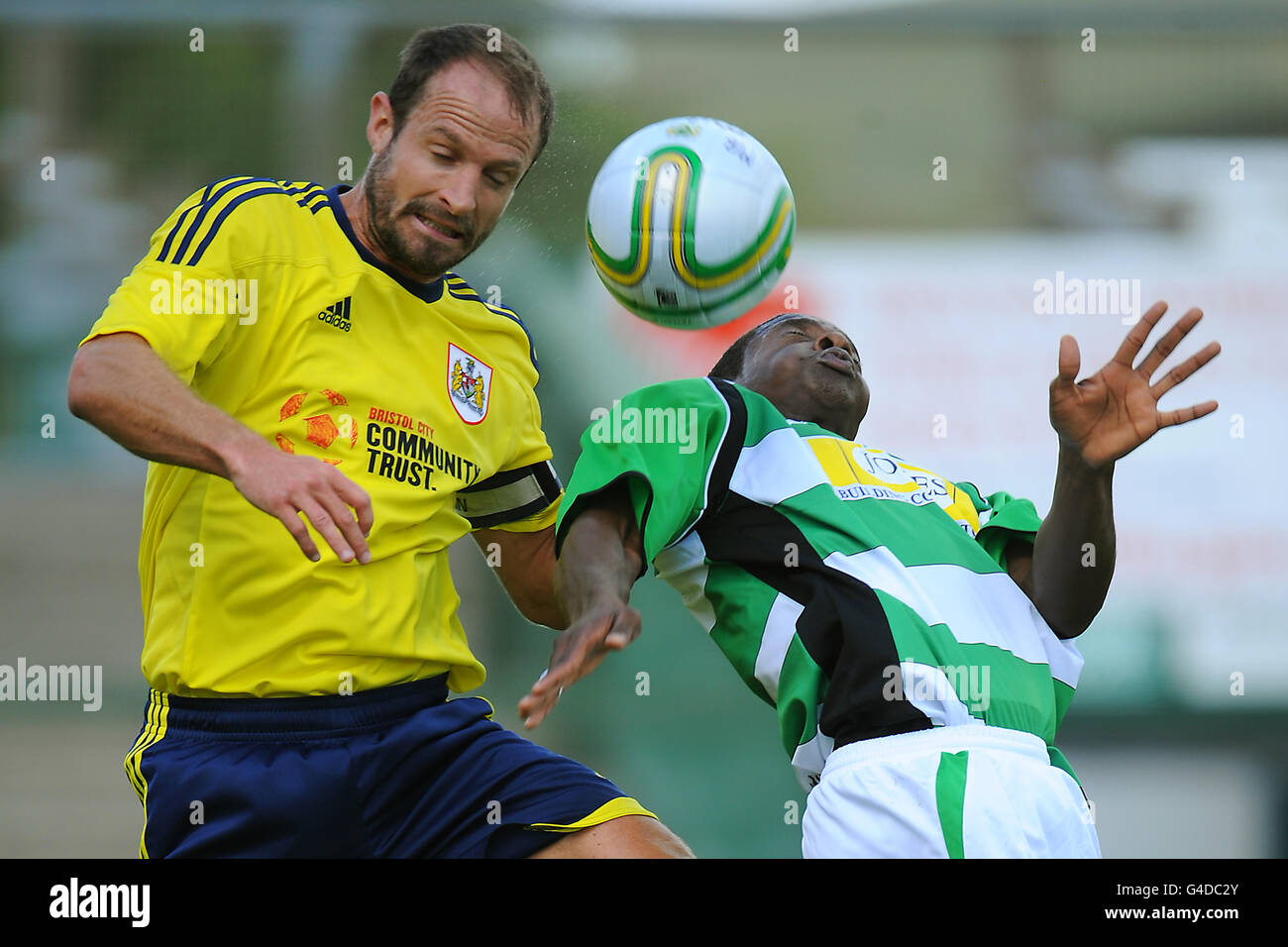 Football pre friendly yeovil town bristol city huish park hi-res stock ...