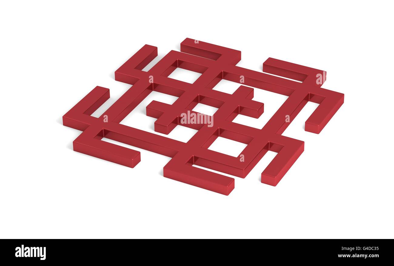 Ethnic geometric signs. mystic lucky symbol 3d illustration Stock Photo ...