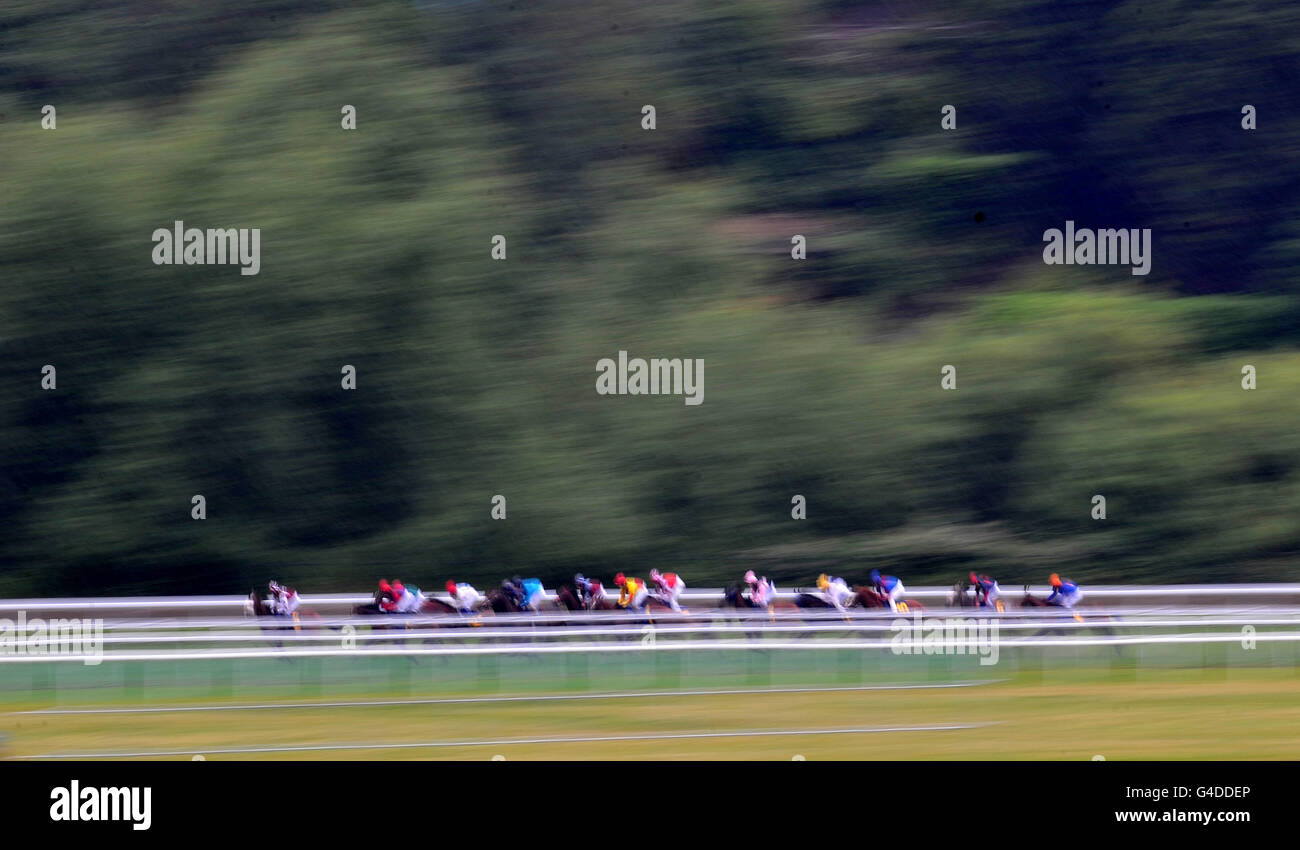 Blurred racing action from the Irving Solicitors Handicap at Chester ...