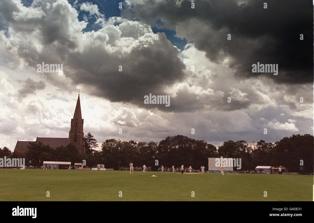 Storm clouds gather over Christ Church, Southgate and the Walker Truct ...