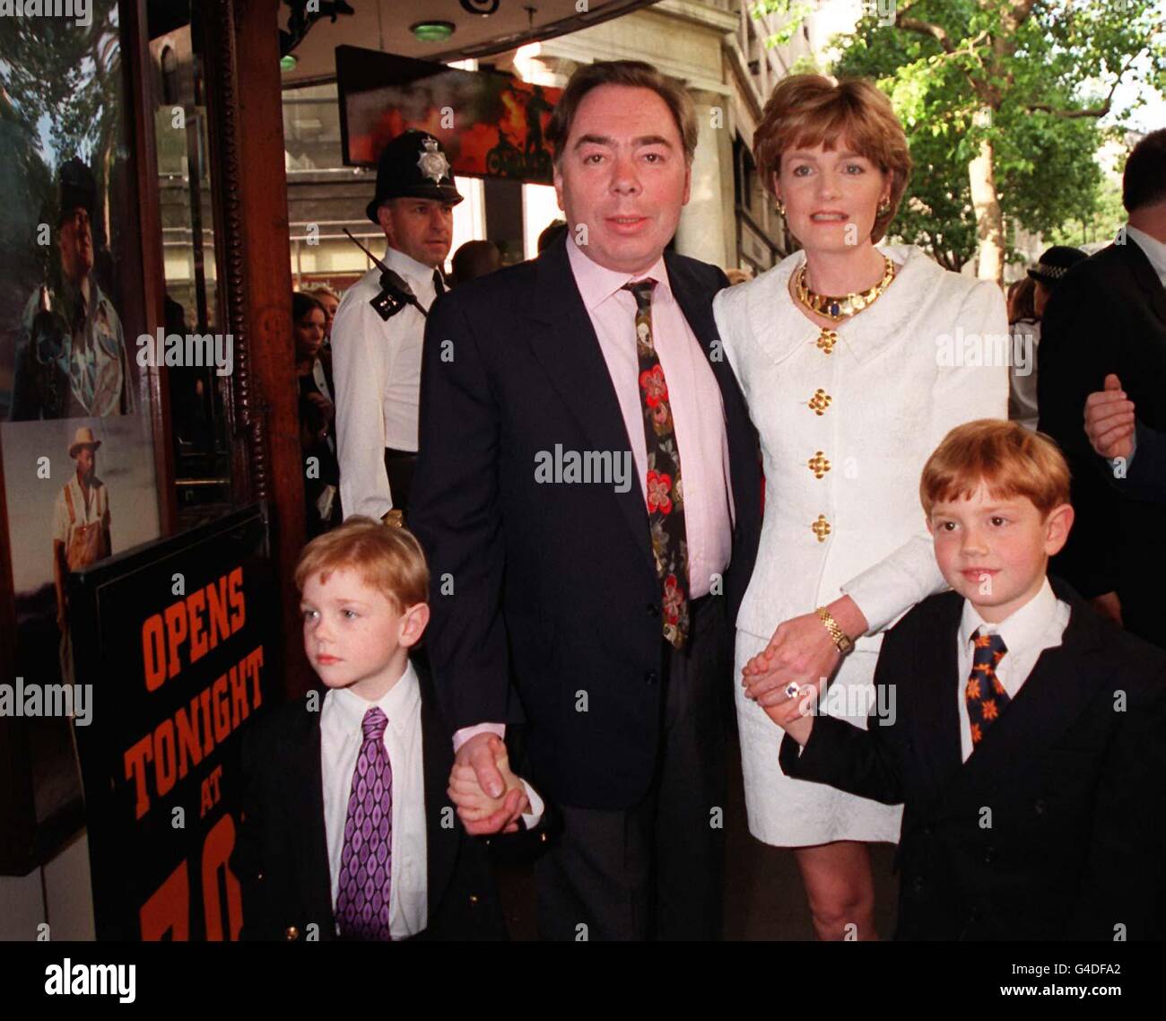 Lord Lloyd-Webber and his wife Madeleine and their children arrive for ...