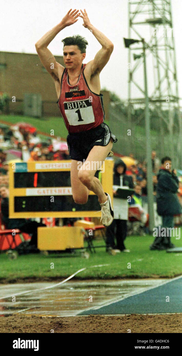 World triple jump champion Jonathan Edwards in action today (Sunday) at ...