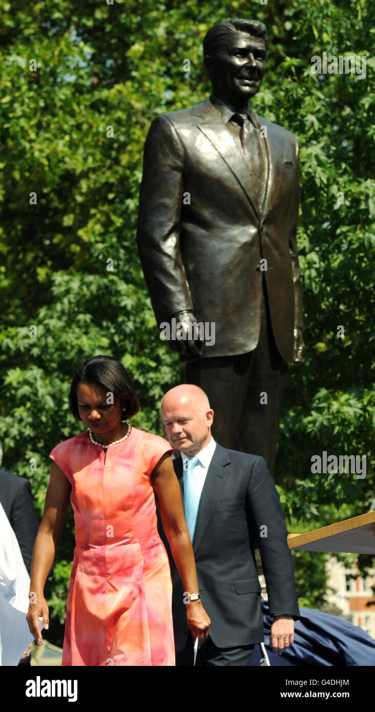 Former US Secretary of State Condoleezza Rice and Foreign Secretary ...