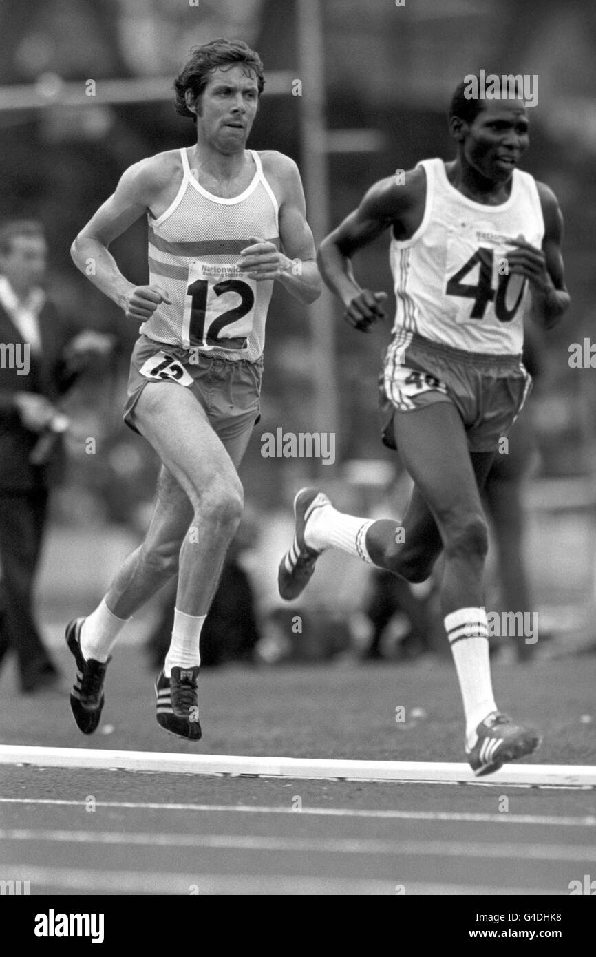 Athletics - 10,000 metres - Crystal Palace. Brendan Foster (l) on his ...
