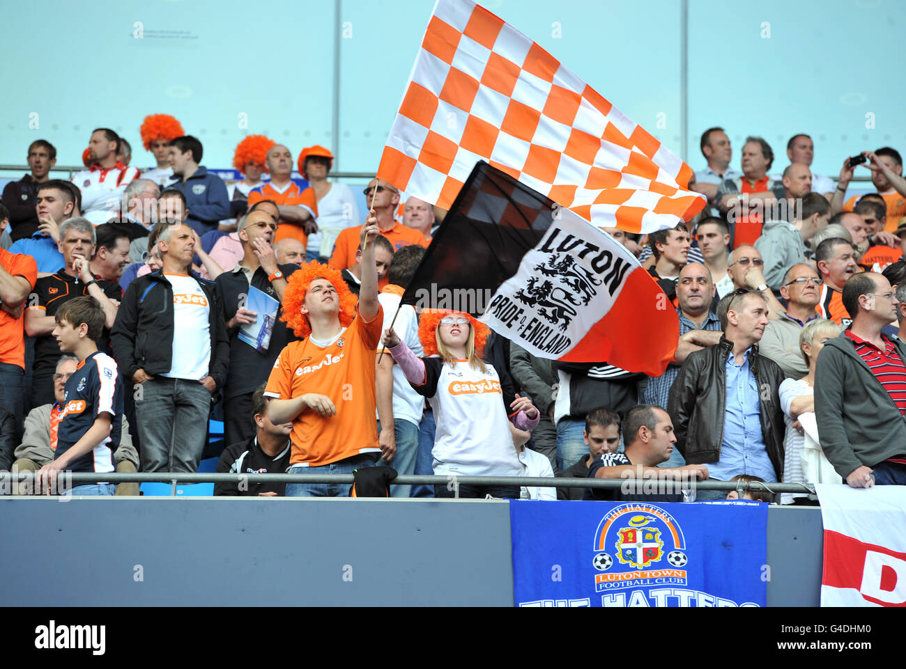 General view of luton town fans in the stands hi-res stock photography ...