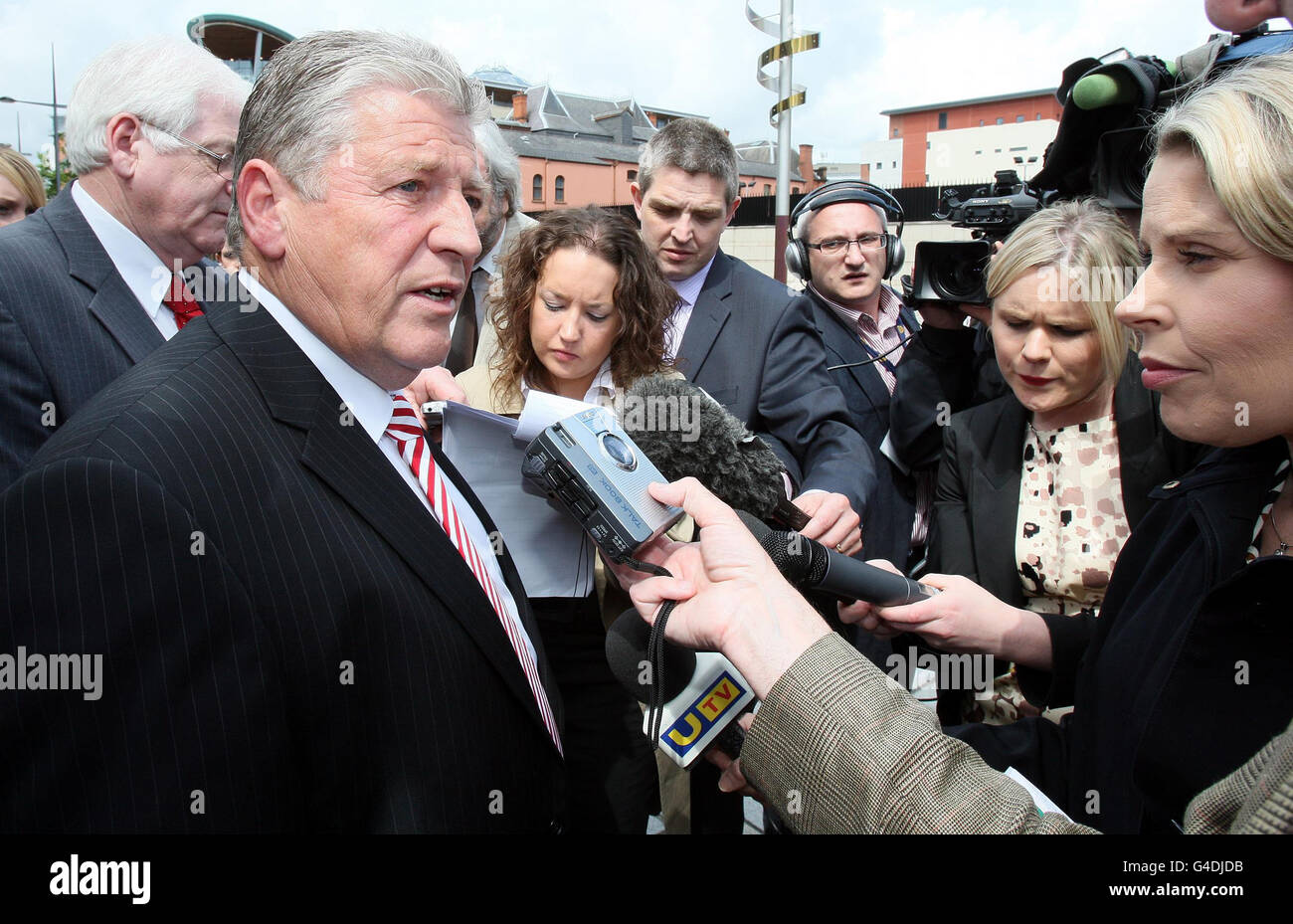 Stanley McComb (left), who lost his wife Ann in the Omagh bombing ...
