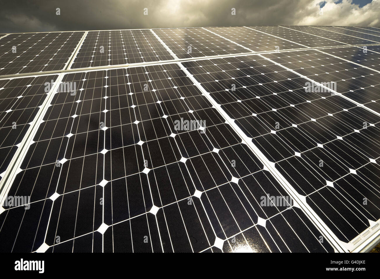 First solar farm in South West Stock Photo - Alamy