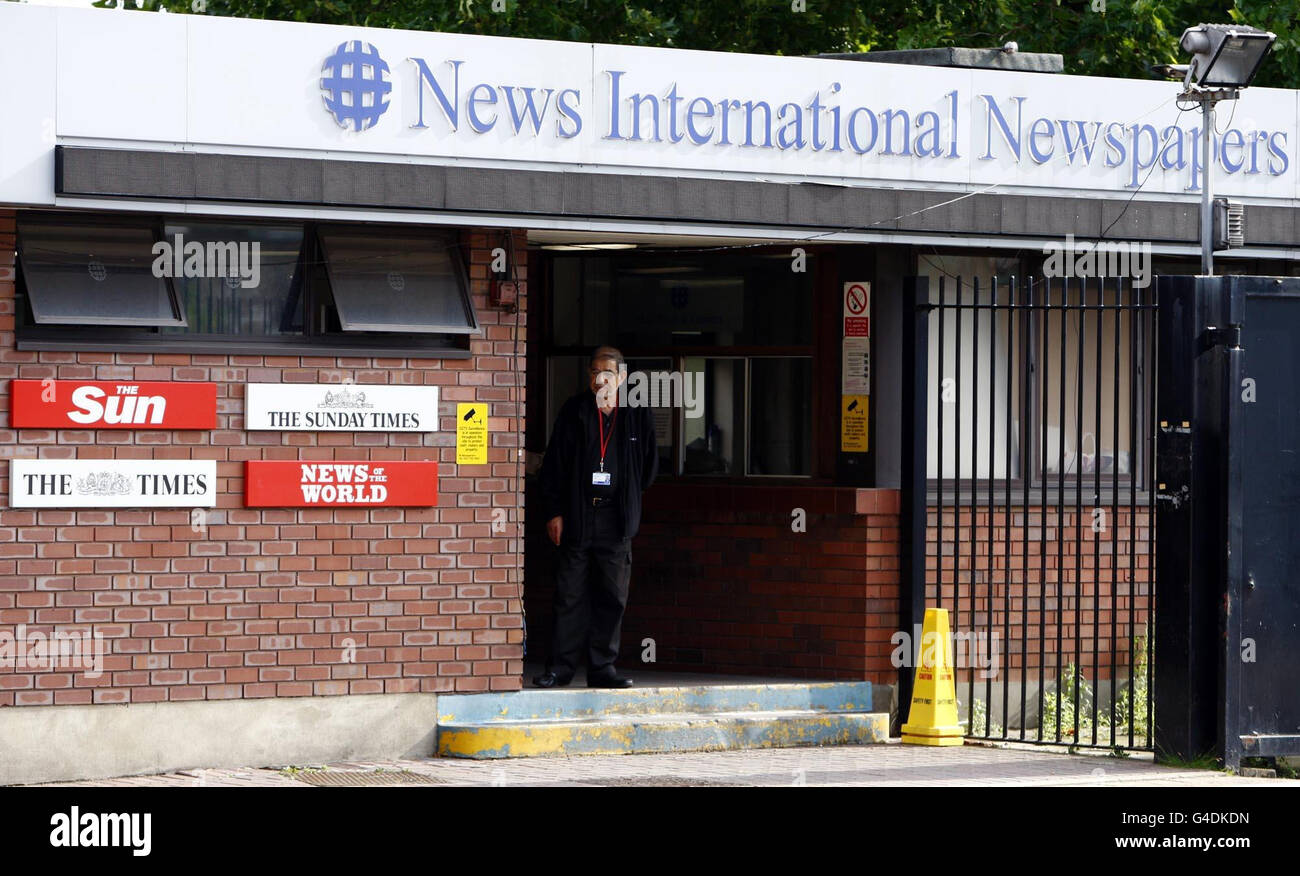 A general view of the main entrance to News International Newspapers ...