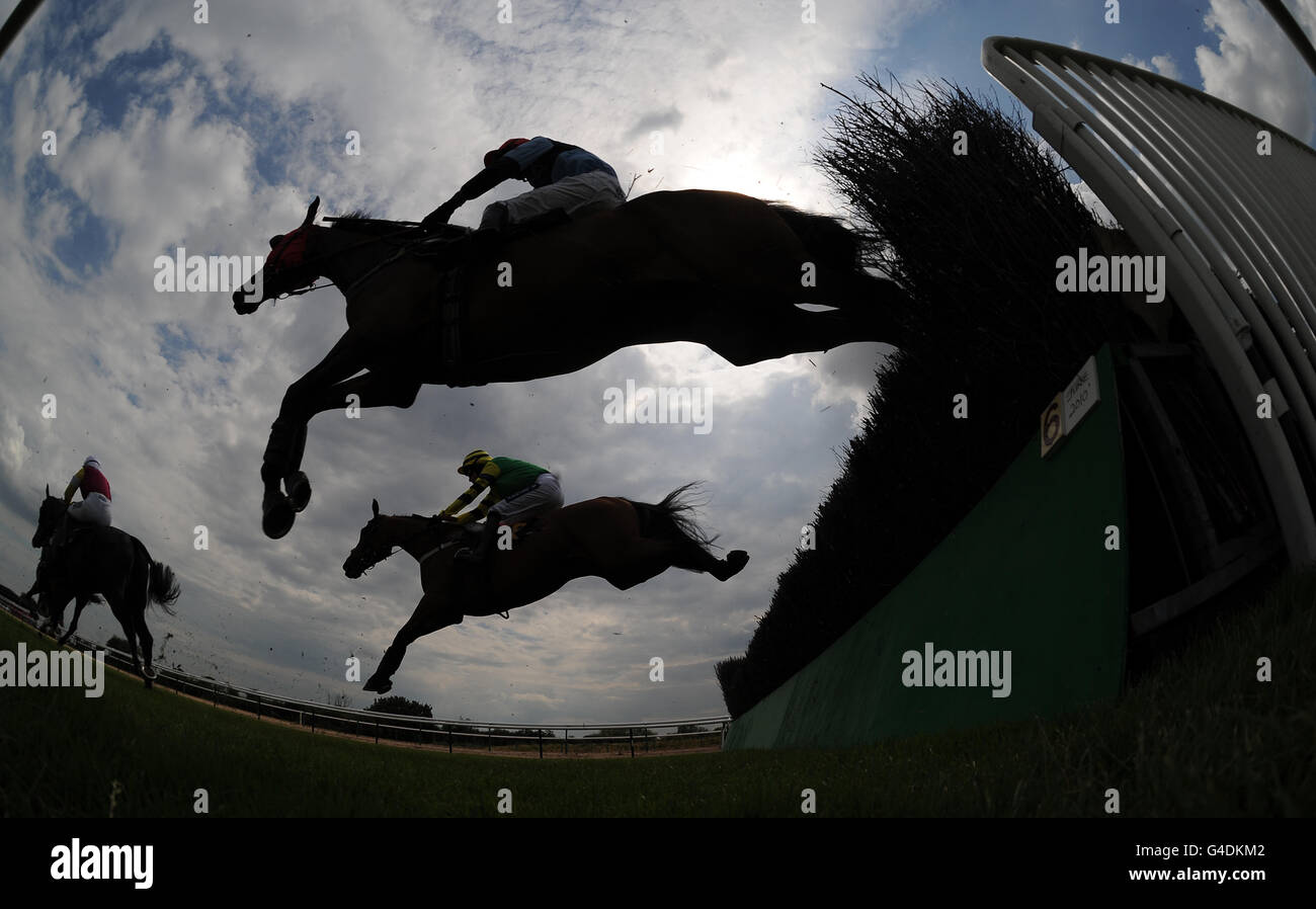 Horse racing family fun day southwell racecourse hi-res stock ...