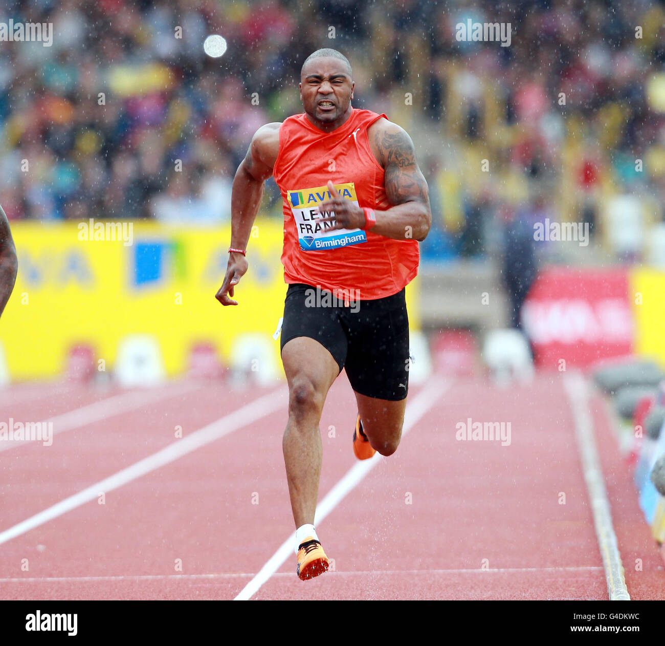 Great Britain's Mark Lewis Francis competes in the 100 mtrs during the ...