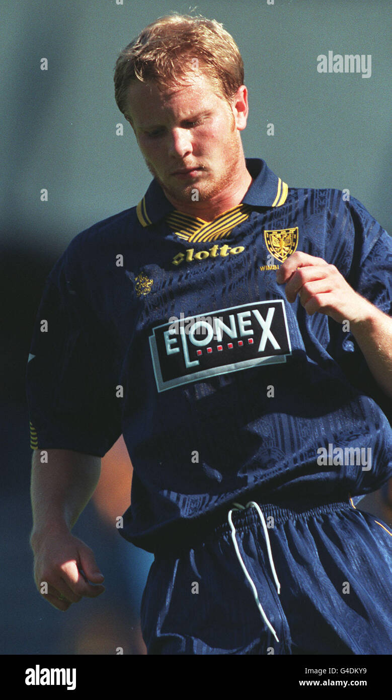 BEN THATCHER OF WIMBLEDON FOOTBALL CLUB Stock Photo - Alamy