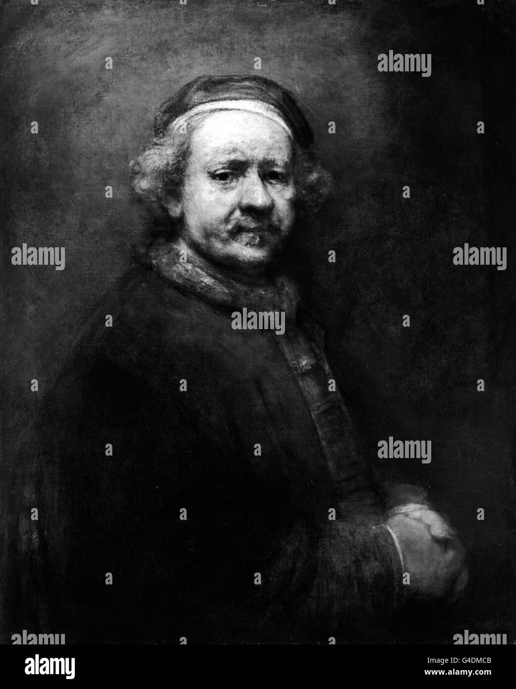 Rembrandt self portrait Black and White Stock Photos & Images - Alamy