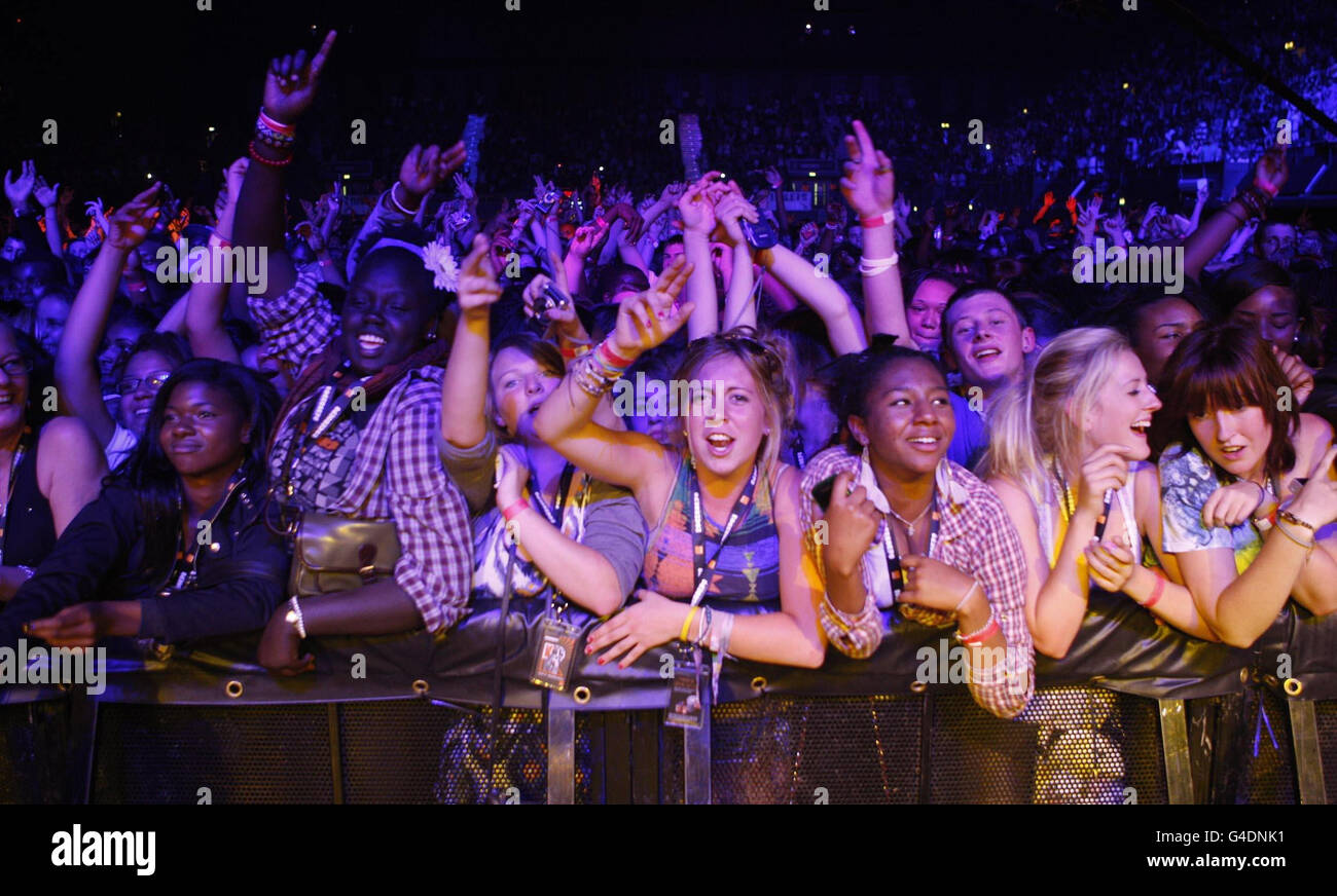 Crowds watch orange rockcorps concert wembley arena hi-res stock ...
